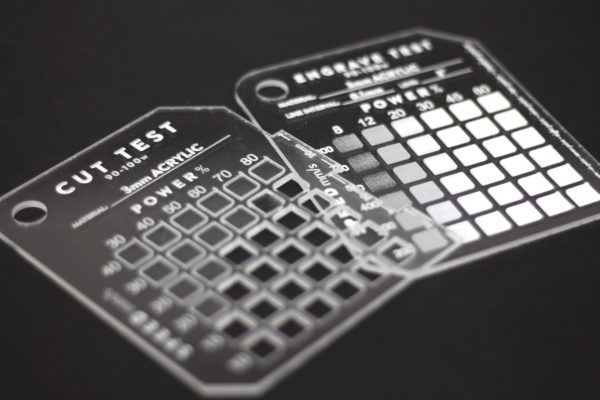 Cutting & Engraving Lightburn Test Cards - Cutting Paths